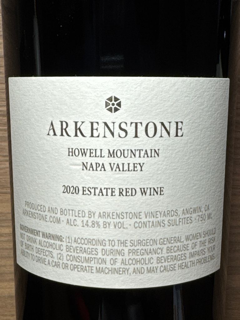 2020 Arkenstone Estate, USA, California, Napa Valley, Howell Mountain ...