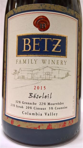 2015 Betz Family Bésoleil, USA, Washington, Columbia Valley - CellarTracker