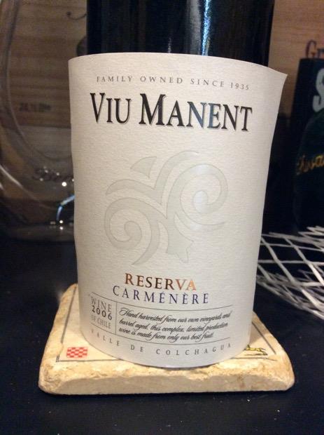 2006 Viu Manent Carménère Gran Reserva, Chile, Rapel Valley, Colchagua Valley - CellarTracker