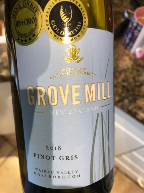 2022 Grove Mill Pinot Gris Blackbirch, New Zealand, South Island ...