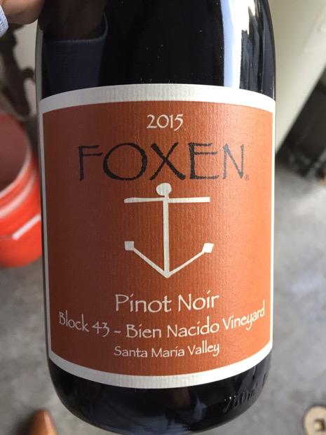2015 Foxen Pinot Noir Block 43 Bien Nacido Vineyard, USA, California ...