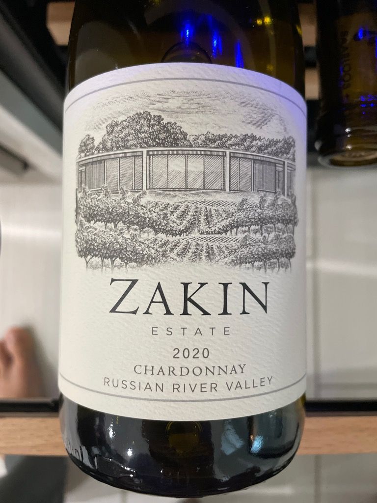 2021 Zakin Estates Chardonnay Russian River Valley, USA, California ...
