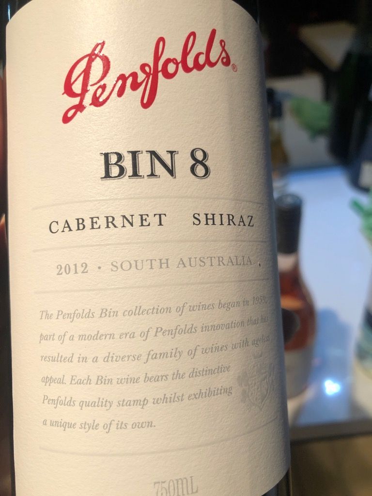 2012 Penfolds Bin 8, Australia, South Australia - CellarTracker