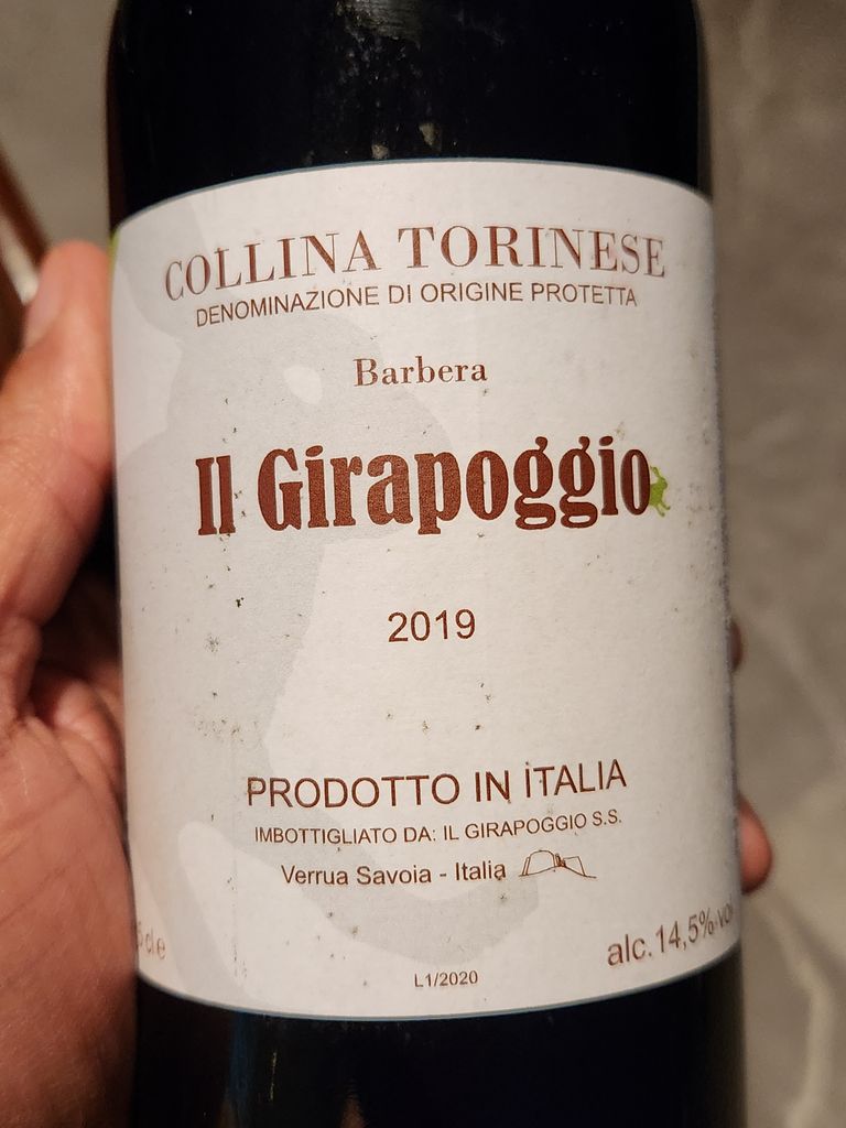 2019 Il Girapoggio Barbera Collina Torinese, Italy, Piedmont, Collina ...