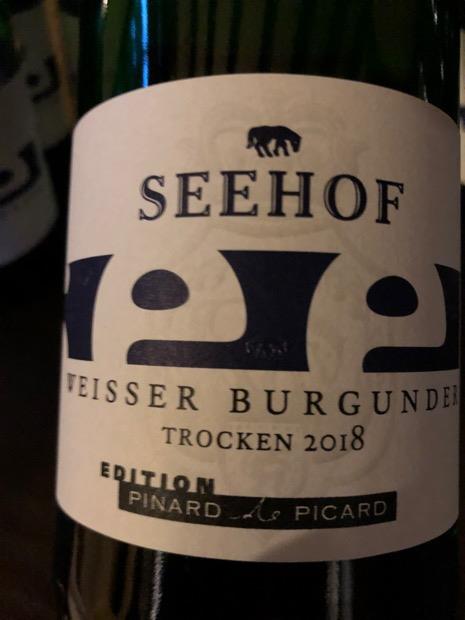 2024 Weingut Seehof Weissburgunder trocken Edition Pinard de Picard ...