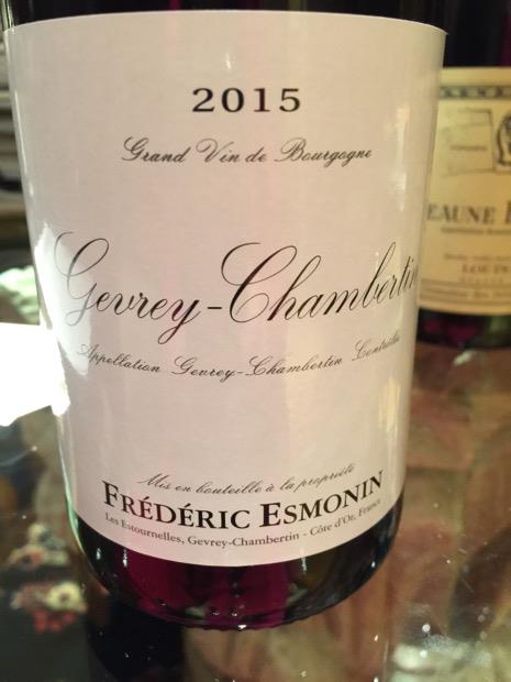 2015 Frederic Esmonin Gevrey-Chambertin, France, Burgundy, Côte de ...