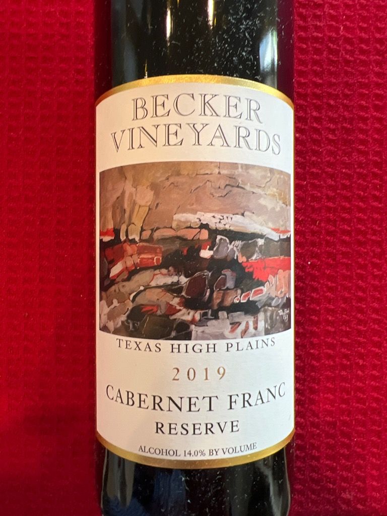 2019 Becker Vineyards Cabernet Franc Reserve, USA, Texas, Texas High ...