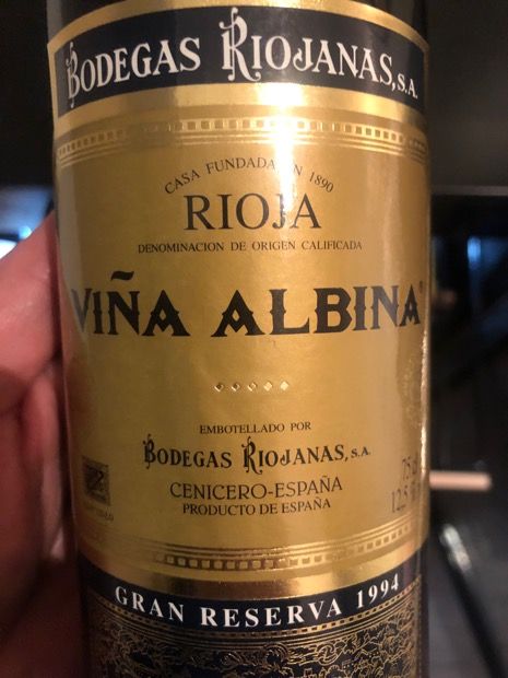 1994 Bodegas Riojanas Rioja Viña Albina Gran Reserva, Spain, La Rioja ...