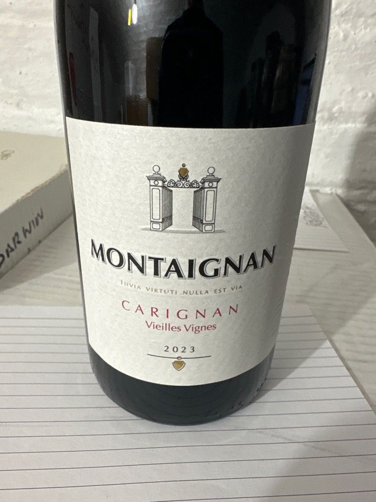 2023 Montaignan Carignan Vieilles Vignes, France, Languedoc Roussillon ...