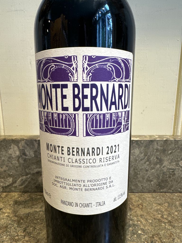2021 Monte Bernardi Chianti Classico Riserva, Italy, Tuscany, Chianti ...