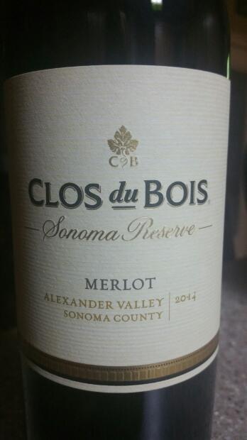 2012 Clos du Bois Merlot Sonoma Reserve Alexander Valley, USA ...
