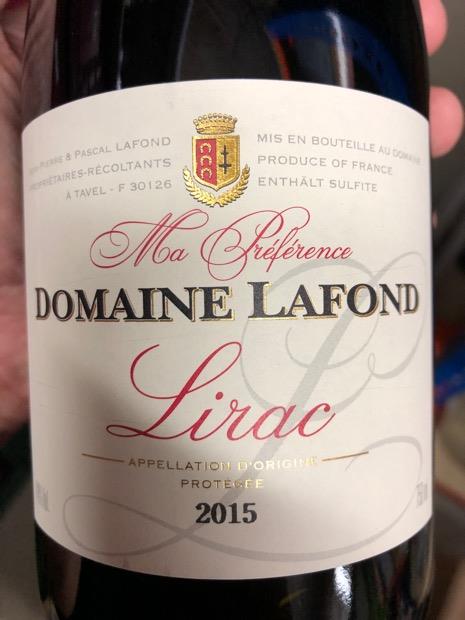 2020 Lafond Lirac Ma Préférence, France, Rhône, Southern Rhône, Lirac ...
