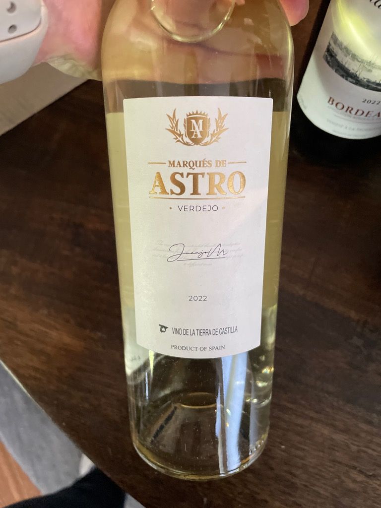 2022 Bodegas Murviedro Verdejo Marqués de Astro, Spain, Castilla-La Mancha, Vino de la Tierra de ...