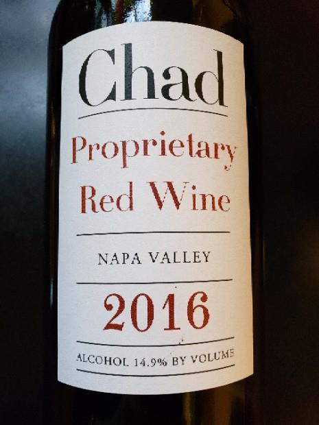 2016 Chad Proprietary Red Blend, USA, California, Napa Valley ...