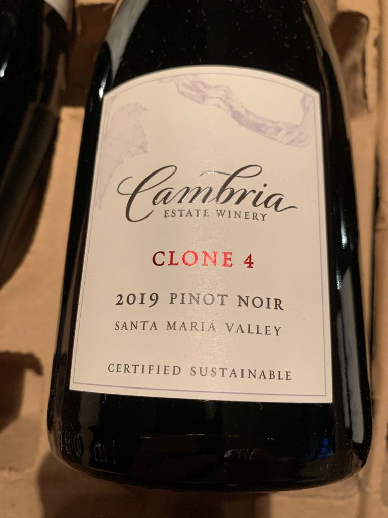 2019 Cambria Pinot Noir Clone 4, USA, California, Central Coast, Santa ...