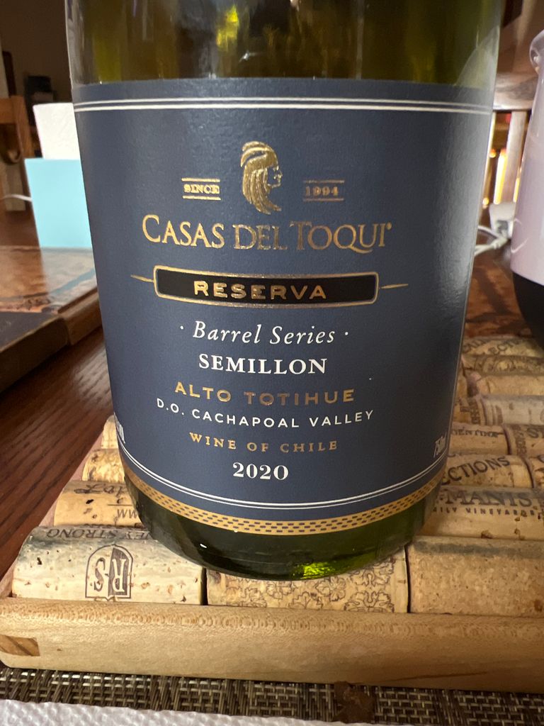 2022 Casas del Toqui Sémillon El Toqui Reserva, Chile, Rapel Valley ...