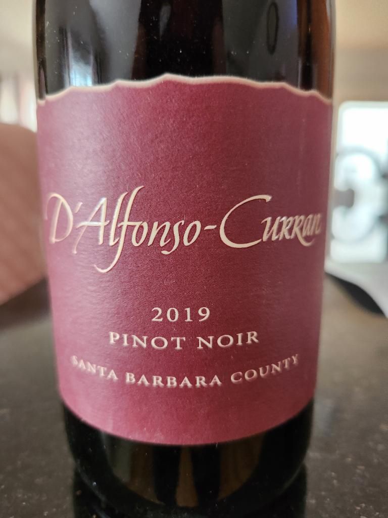 2019 D'Alfonso - Curran Pinot Noir, USA, California, Central Coast ...