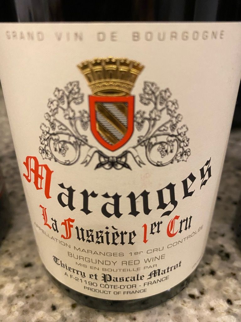 2018 Domaine Matrot Maranges 1er Cru La Fussière, France, Burgundy ...