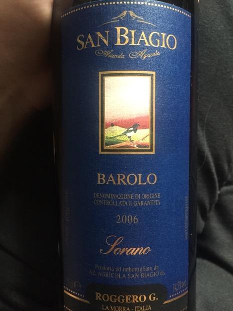 2006 San Biagio Barolo, Italy, Piedmont, Langhe, Barolo - CellarTracker
