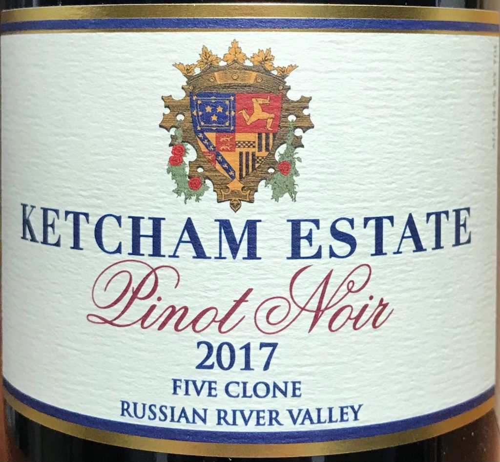 2017 Ketcham Estate Pinot Noir Five Clone Russian River Valley, USA ...