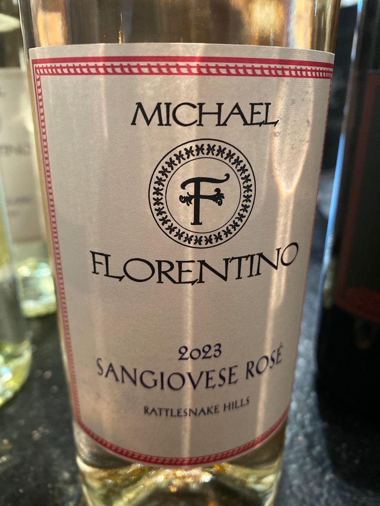 2023 Michael Florentino Cellars Sangiovese Rosé, USA, Washington, Columbia Valley, Rattlesnake ...