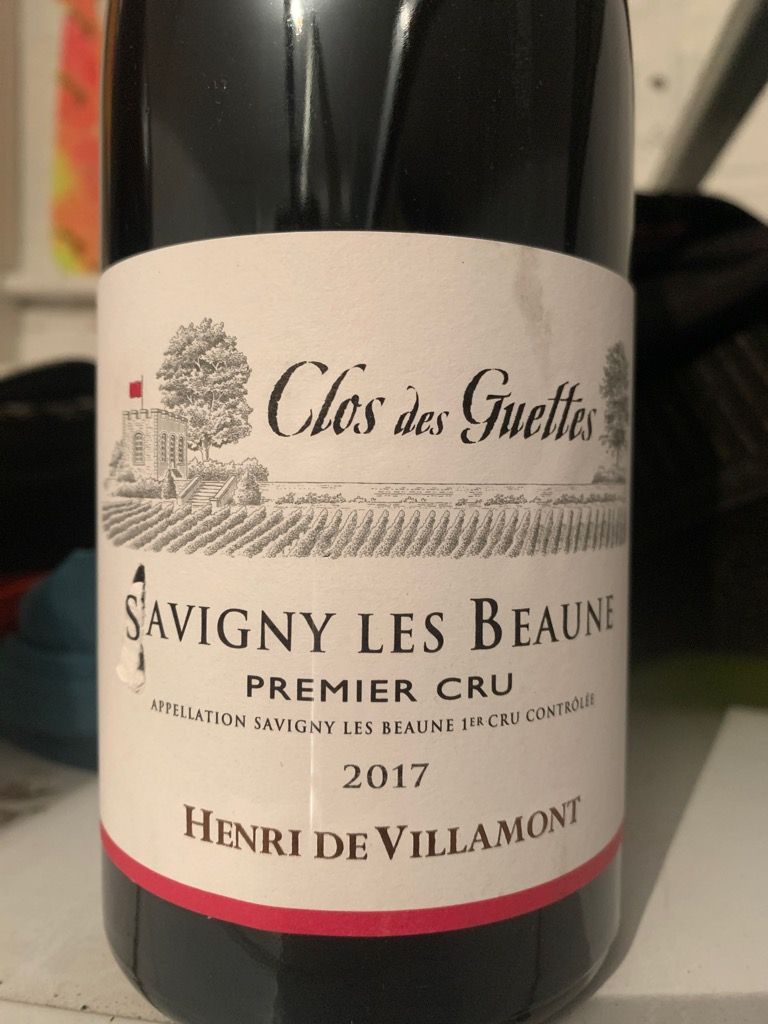 2015 Henri de Villamont Savigny-lès-Beaune 1er Cru Clos des Guettes ...