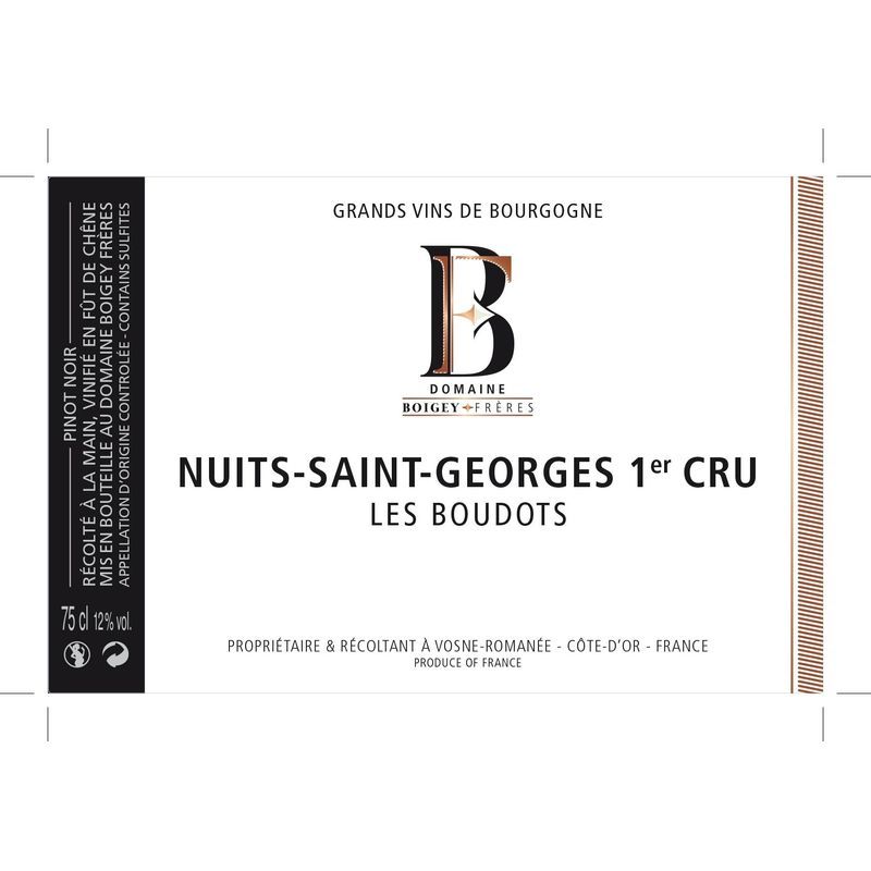 2023 Domaine Boigey Frères Nuits St. Georges 1er Cru Aux Boudots ...
