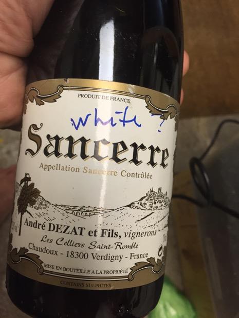 2012 Andre Dezat & Fils Sancerre Les Celliers St-Romble, France, Loire ...