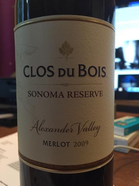 2010 Clos du Bois Merlot Sonoma Reserve Alexander Valley, USA ...