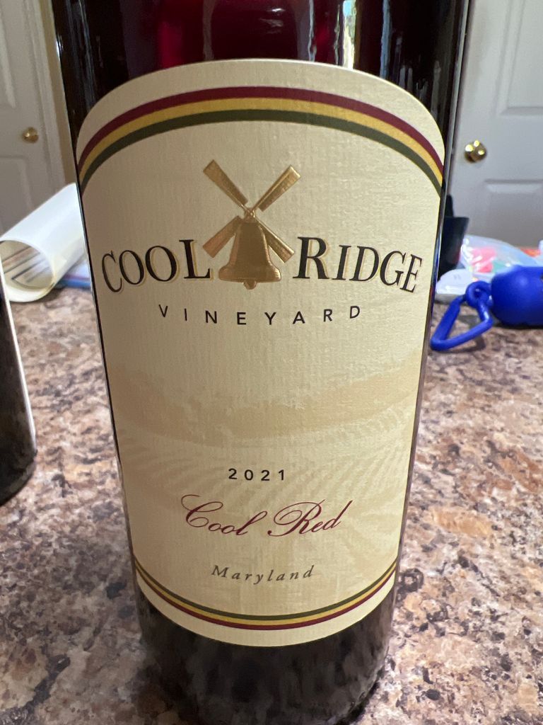 2021 Cool Ridge Vineyard Cool Red, USA, Maryland - CellarTracker