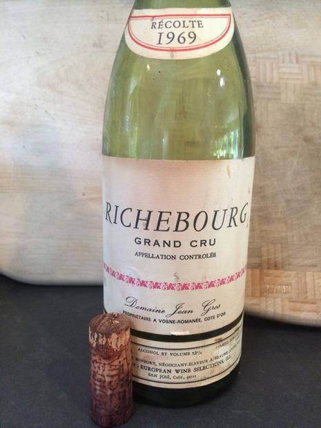 1964 Domaine Jean Gros Richebourg, France, Burgundy, Côte de Nuits ...