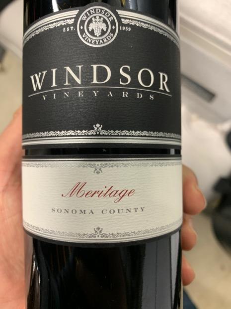 2014 Windsor Vineyards Meritage, USA, California, Sonoma County ...