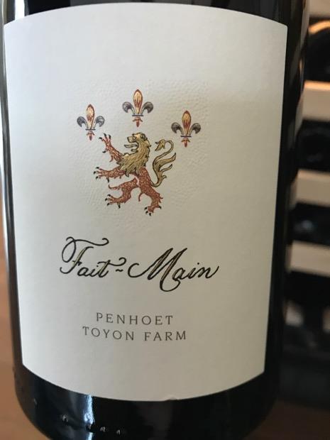 2016 Fait-Main Chardonnay Penhoet Toyon Farm, USA, California, Napa ...