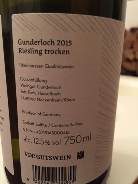 2014 Gunderloch Riesling "Als wär's ein Stück von mir", Germany ...