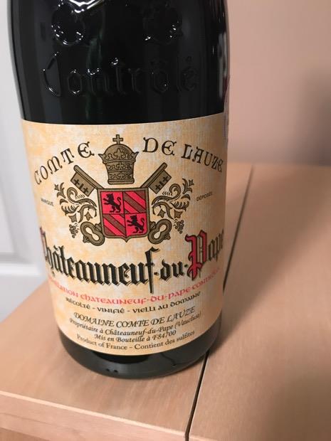 2015 Domaine Comte de Lauze Châteauneuf-du-Pape, France, Rhône ...