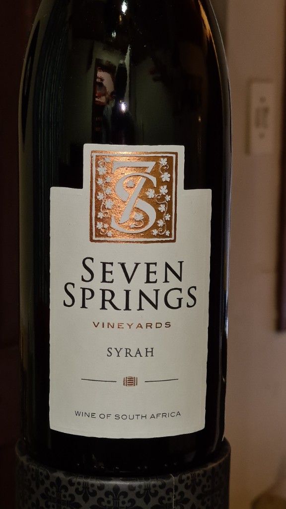 2017 Seven Springs Syrah, South Africa, Cape South Coast, Overberg ...
