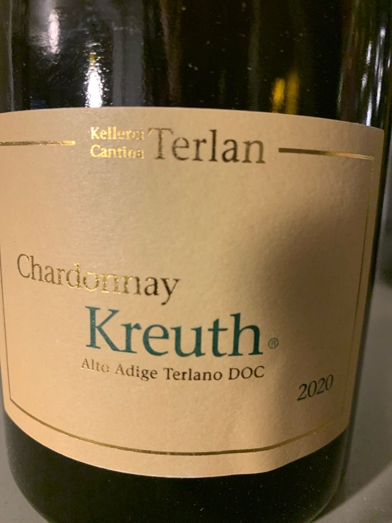 2020 Cantina Terlan Chardonnay Terlano Kreuth, Italy, Trentino-Alto ...