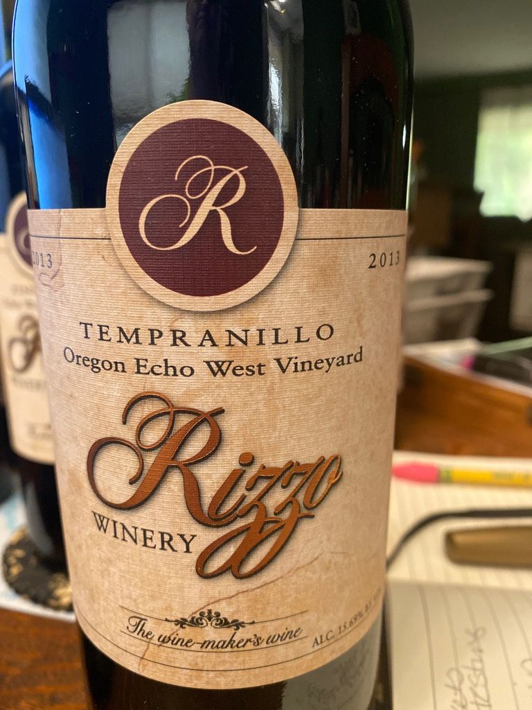 2013 Rizzo Winery Tempranillo Echo West Vineyards, USA, American ...