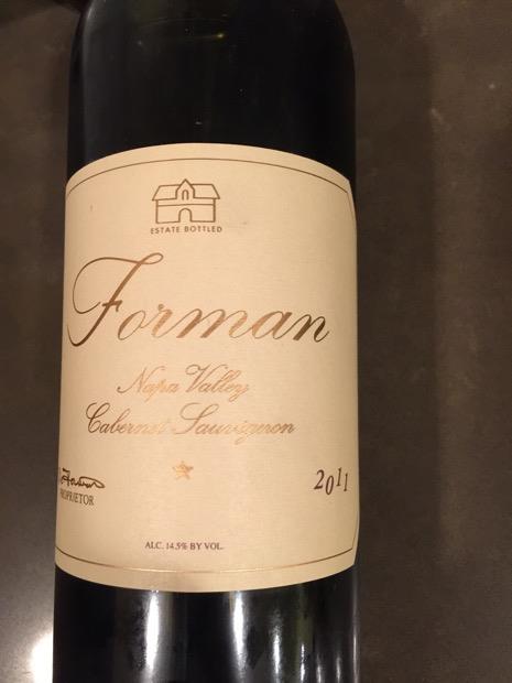 2011 Forman Cabernet Sauvignon, USA, California, Napa Valley ...