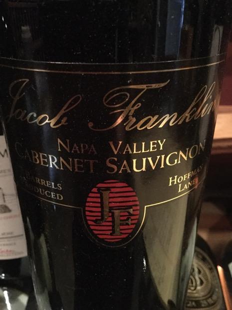 1999 Jacob Franklin Cabernet Sauvignon Hoffman Lane, USA, California ...