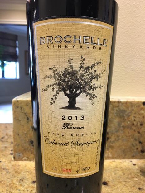 2013 Brochelle Vineyards Cabernet Sauvignon Reserve, USA, California ...