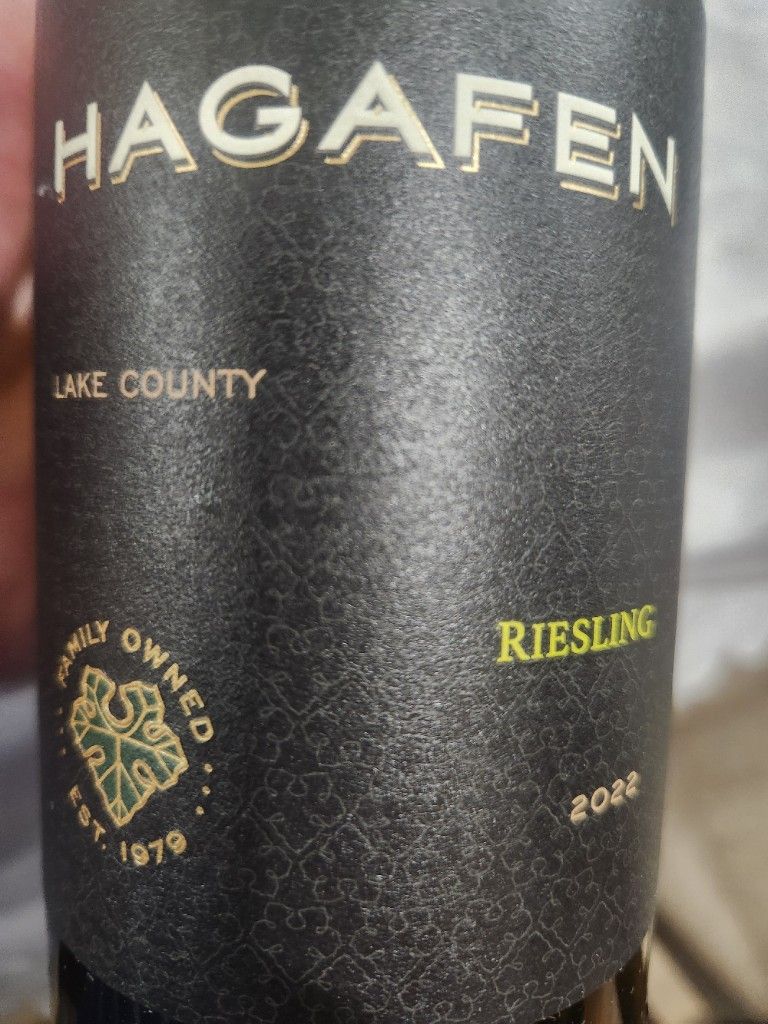 2022 Hagafen Riesling, USA, California, North Coast, Lake County ...