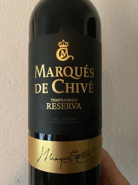 2016 Marques de Chive Utiel-Requena Reserva - CellarTracker