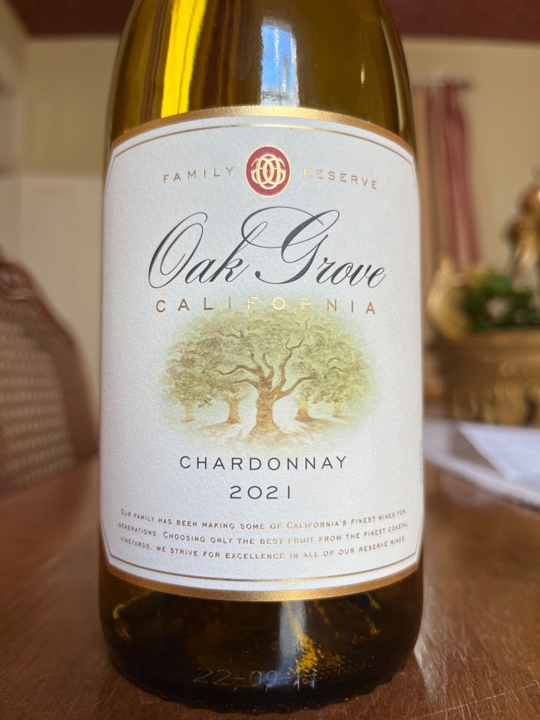 2022 Oak Grove Chardonnay Family Reserve, USA, California - CellarTracker