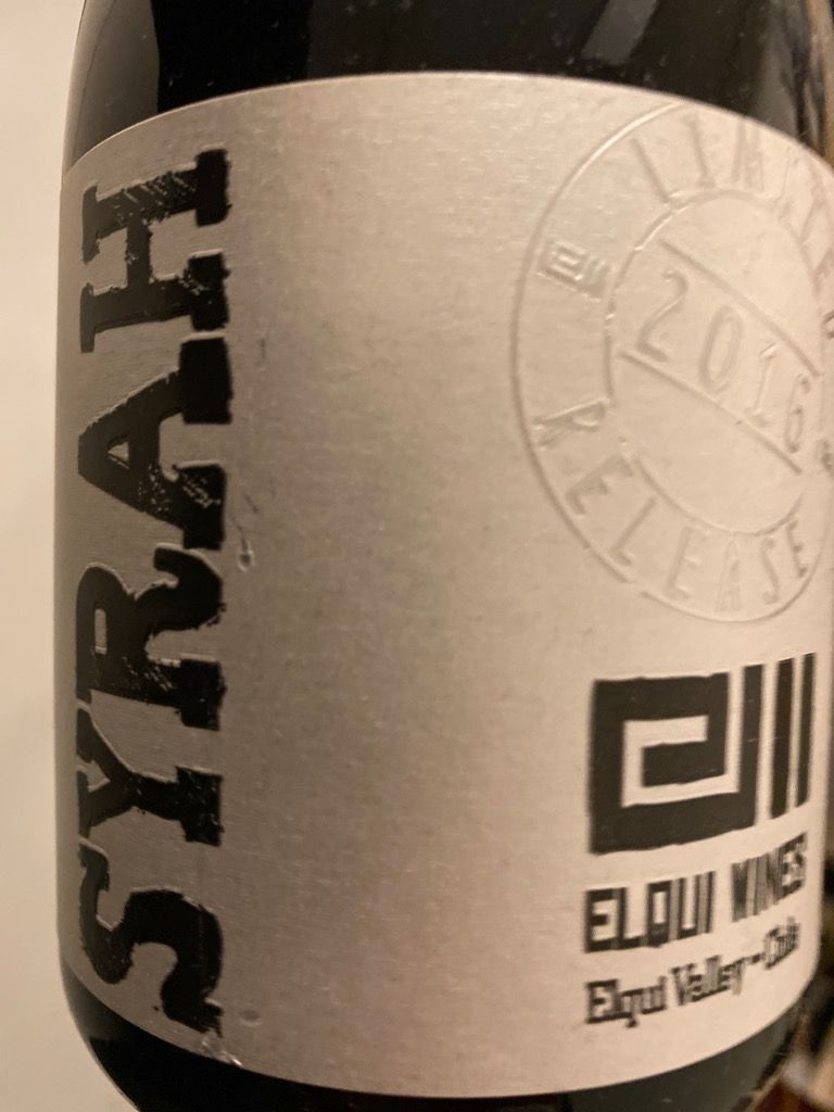 2016 Elqui Wines Syrah, Chile, Elqui Valley - CellarTracker