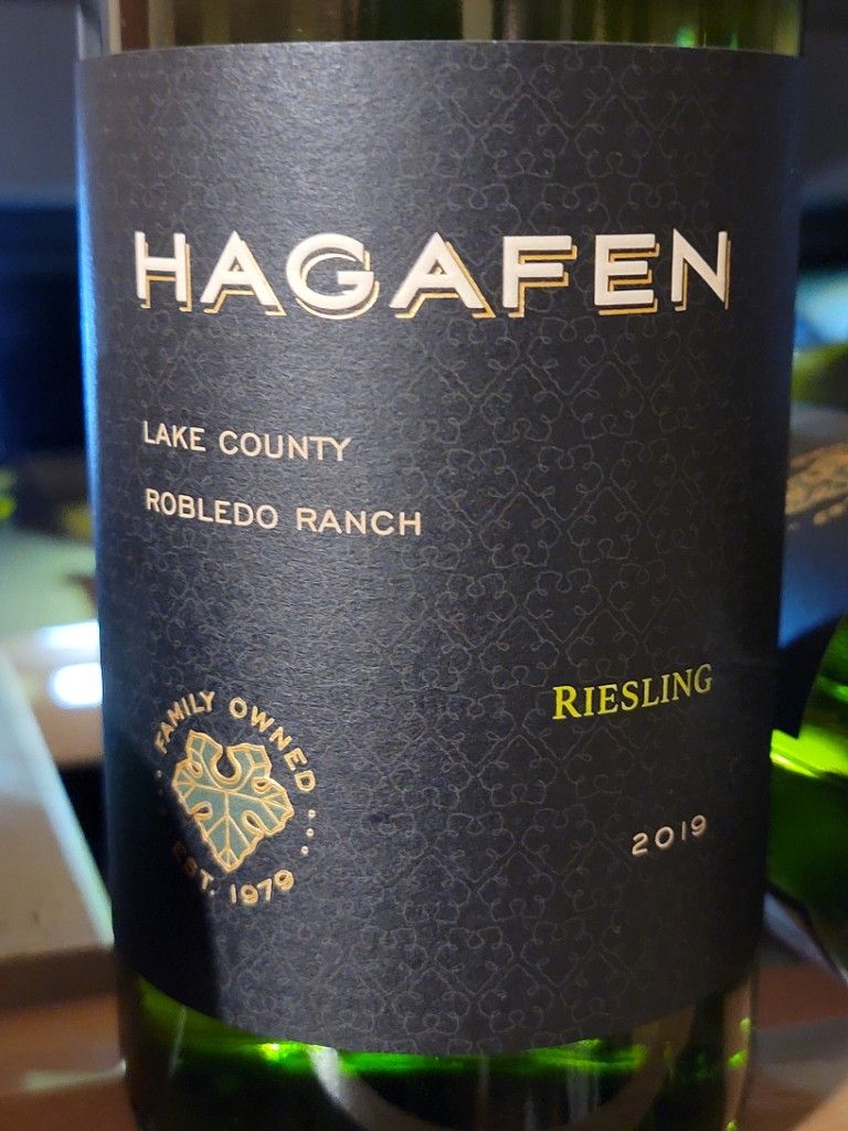 2019 Hagafen Riesling Robledo Ranch, USA, California, North Coast, Lake ...