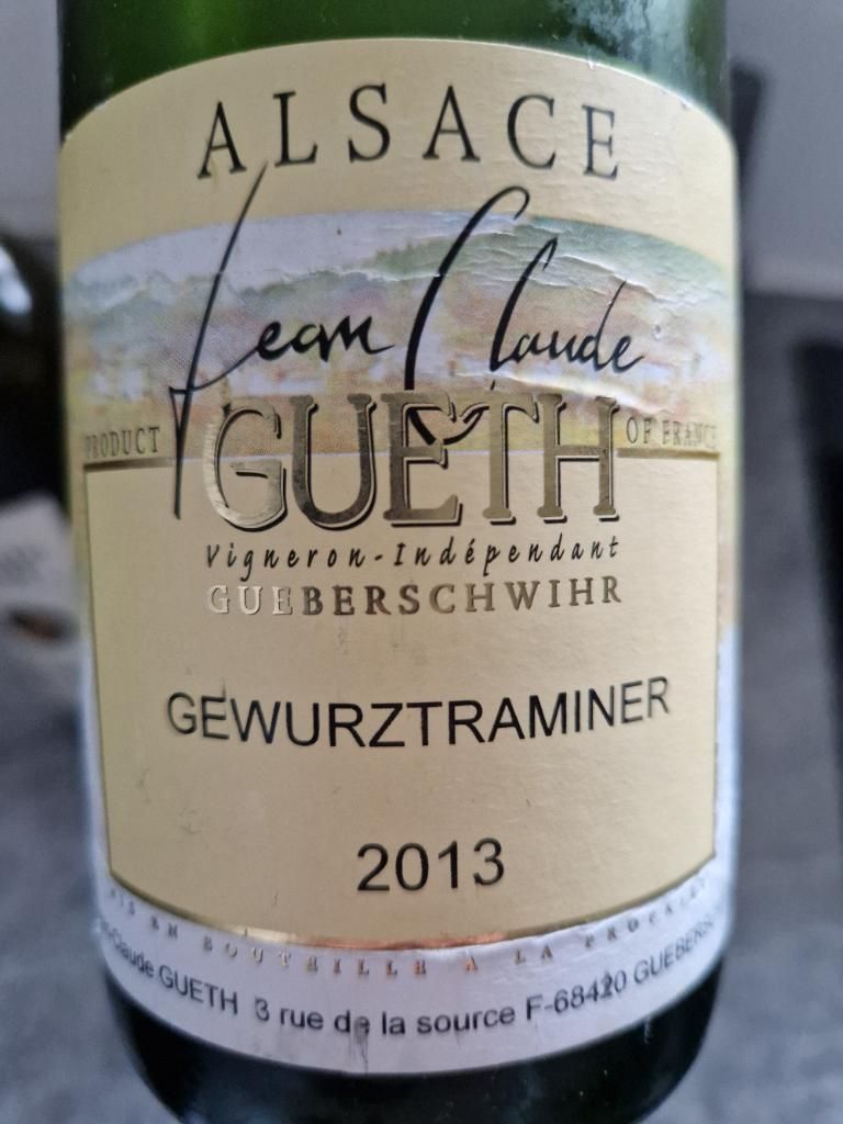 2019 Jean-Claude Gueth Gewurztraminer, France, Alsace - CellarTracker