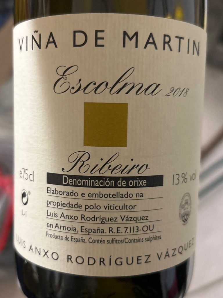 2018 Luis Anxo Rodriguez Vazquez Ribeiro Viña de Martin Escolma, Spain ...