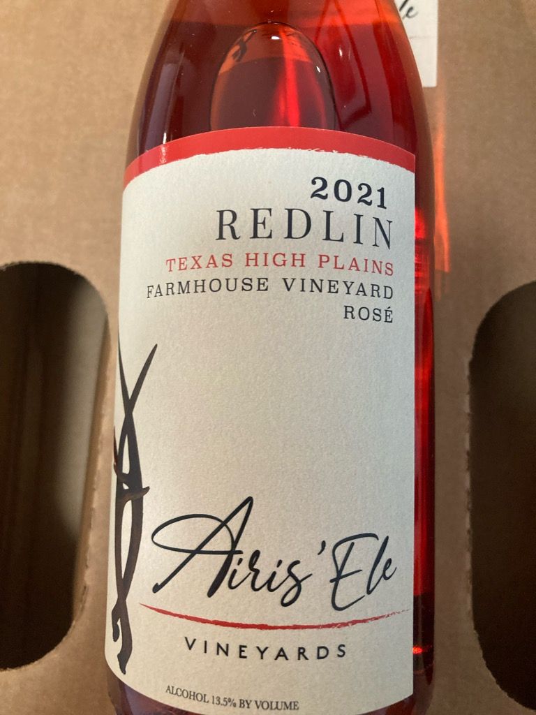2021 Airis 'Ele Vineyards Redlin Rosé Farmhouse Vineyard, USA, Texas, Texas High Plains ...