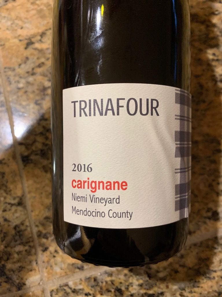 2019 Trinafour Carignane Niemi Vineyard, USA, California, North Coast ...